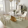 LovingAHome 71" Modern Dining Table for 6, Luxury Marble Kitchen Table ...