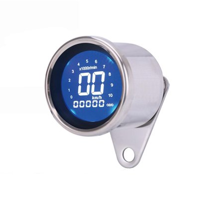 LCD Digital Display Motorcycle Speedometer Tachometer Oil Gauge ...
