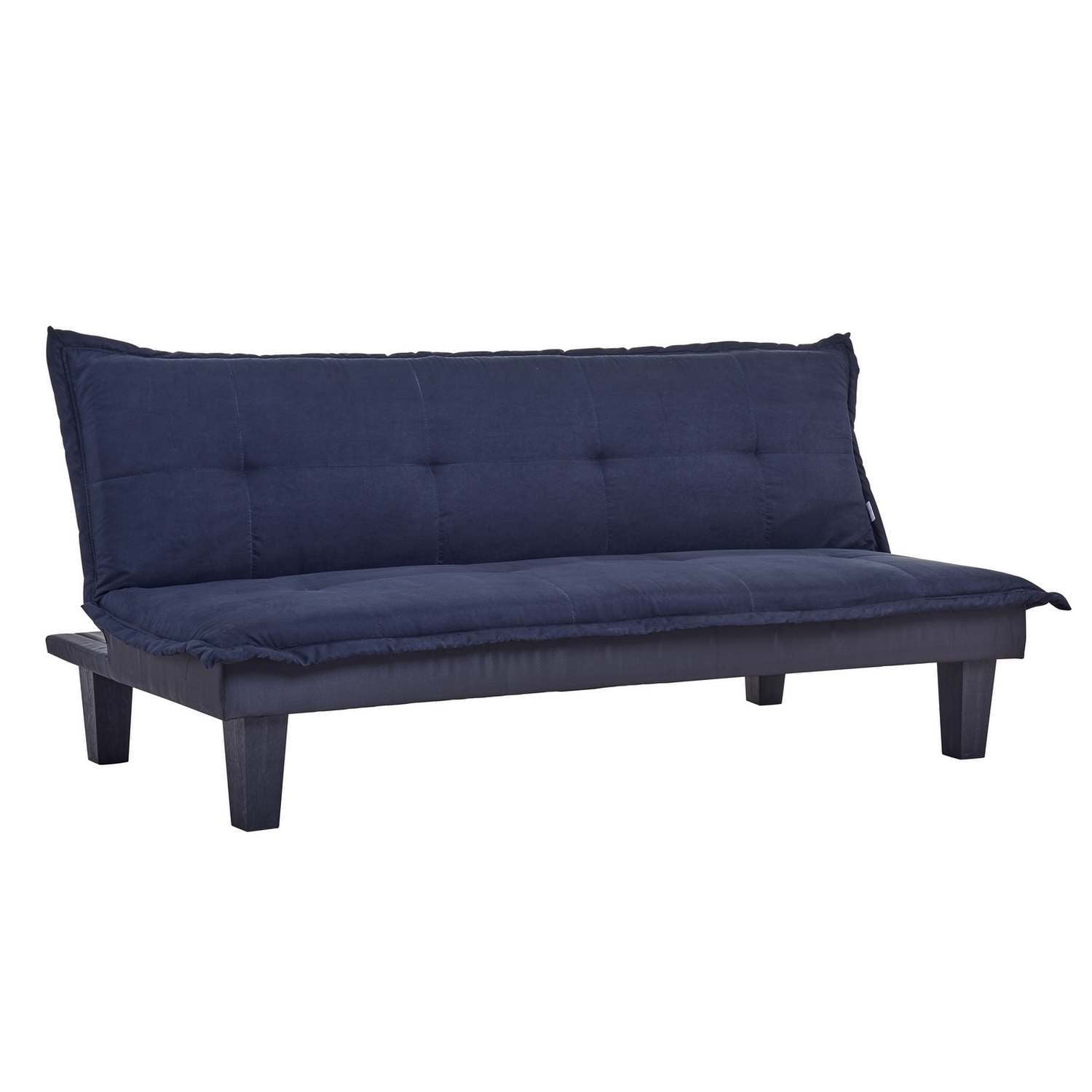 Homegear Furniture Microfiber Futon Sofa Bed Recliner Couch Dark Grey ...