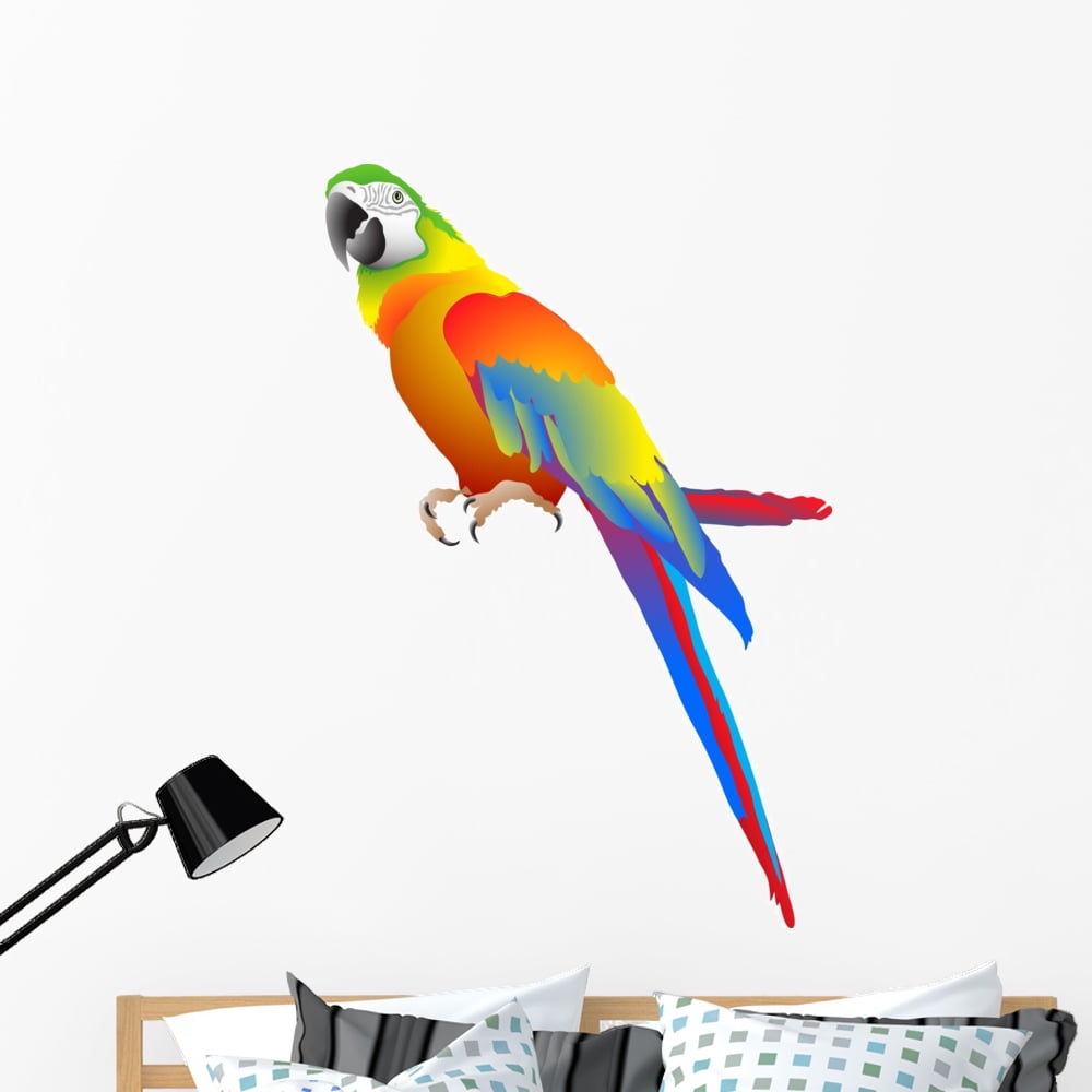 Parrot Wall Mural by Wallmonkeys Peel and Stick Graphic (48 in H x 32 ...