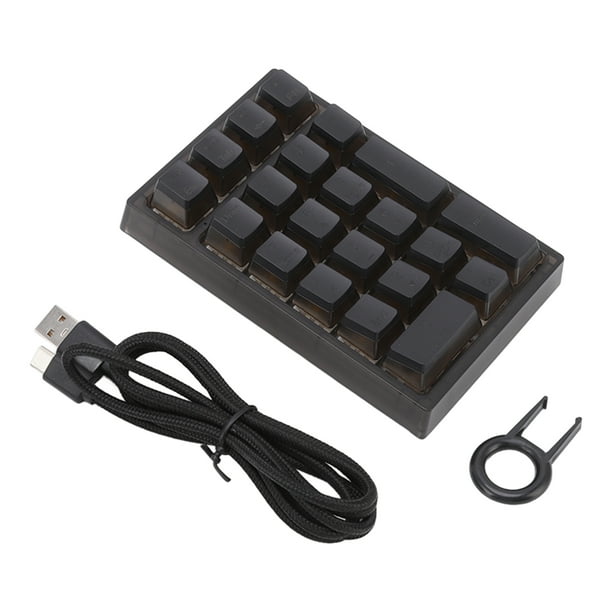 21 Key Numeric Keypad RGB Backlit Ergonomic Small Mechanical Numpad Numeric Keyboard for Laptop ...