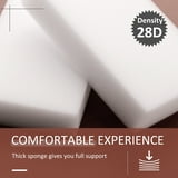 HomCom 15'' Small Padded Ottoman Foot Stool with Wrinkle Fabric Design ...