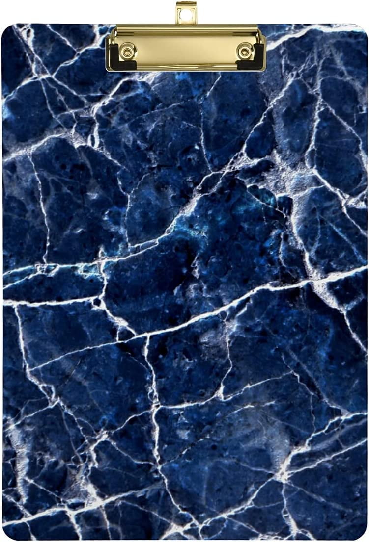 FMSHPON Blue Marble Texture Clipboard Hardboard Wood Nursing Clip Board ...