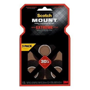 Scotch-Mount Extreme Double-Sided Mounting Strips, Black, Plastic, 1 in ...