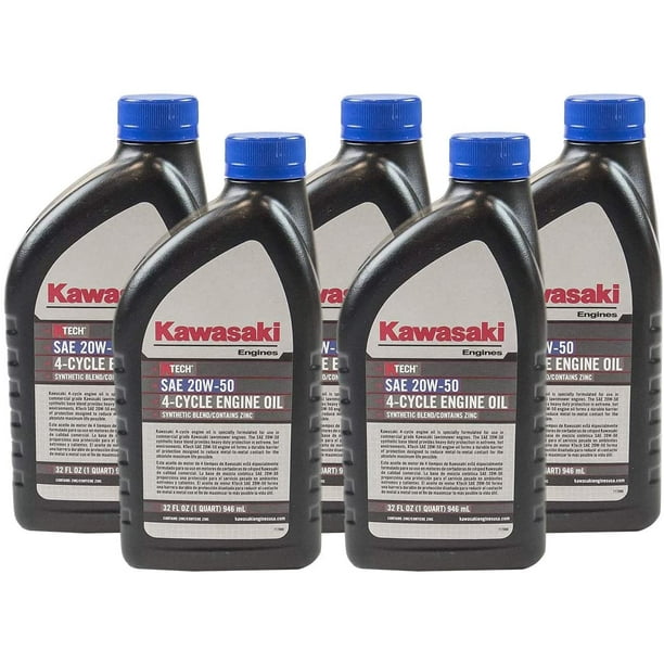 Pack of 5 Kawasaki 99969-6298 Genuine OEM K-Tech SAE 20W-50 4-Cycle Engine Oil - Walmart.com ...
