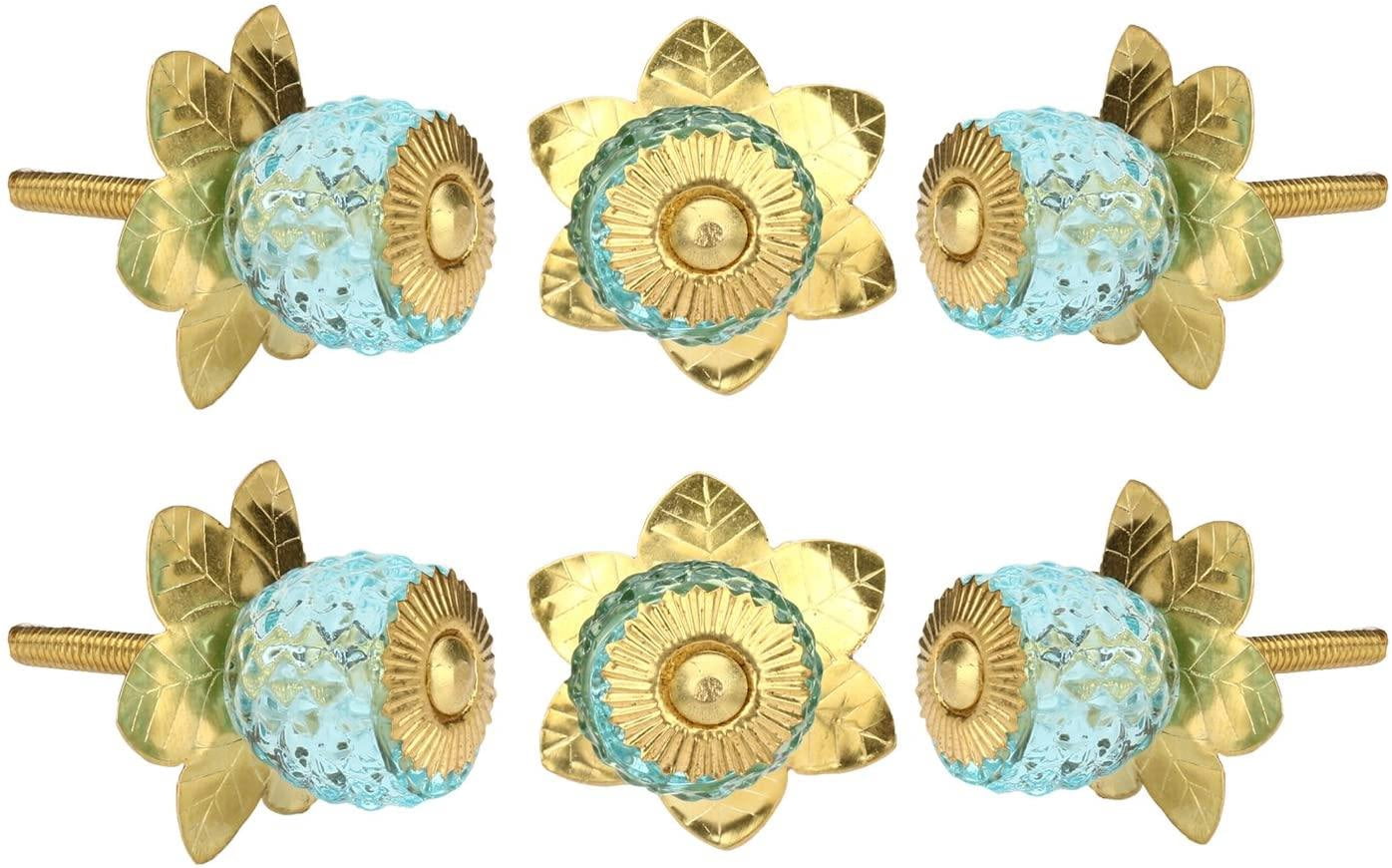 Set Of Six Blue Berry Glass Cabinet Knobs by Perilla Home - Walmart.com