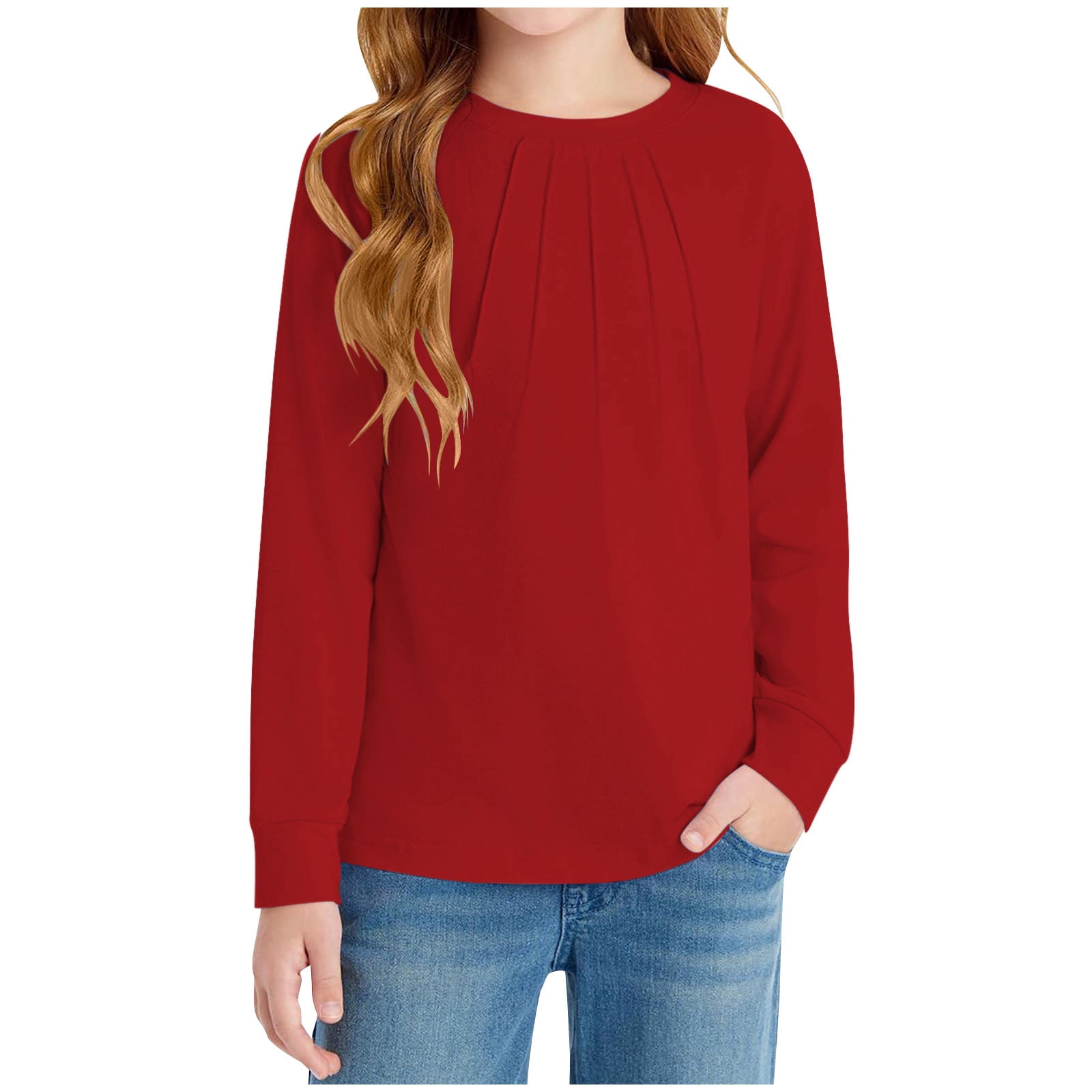 Click here for Yoeyez Girls Long Sleeve Shirts Cute Crewneck Plea... prices