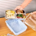 3 Compartment Stainless Steel Lunch Box with Leak-Proof Lids Food ...