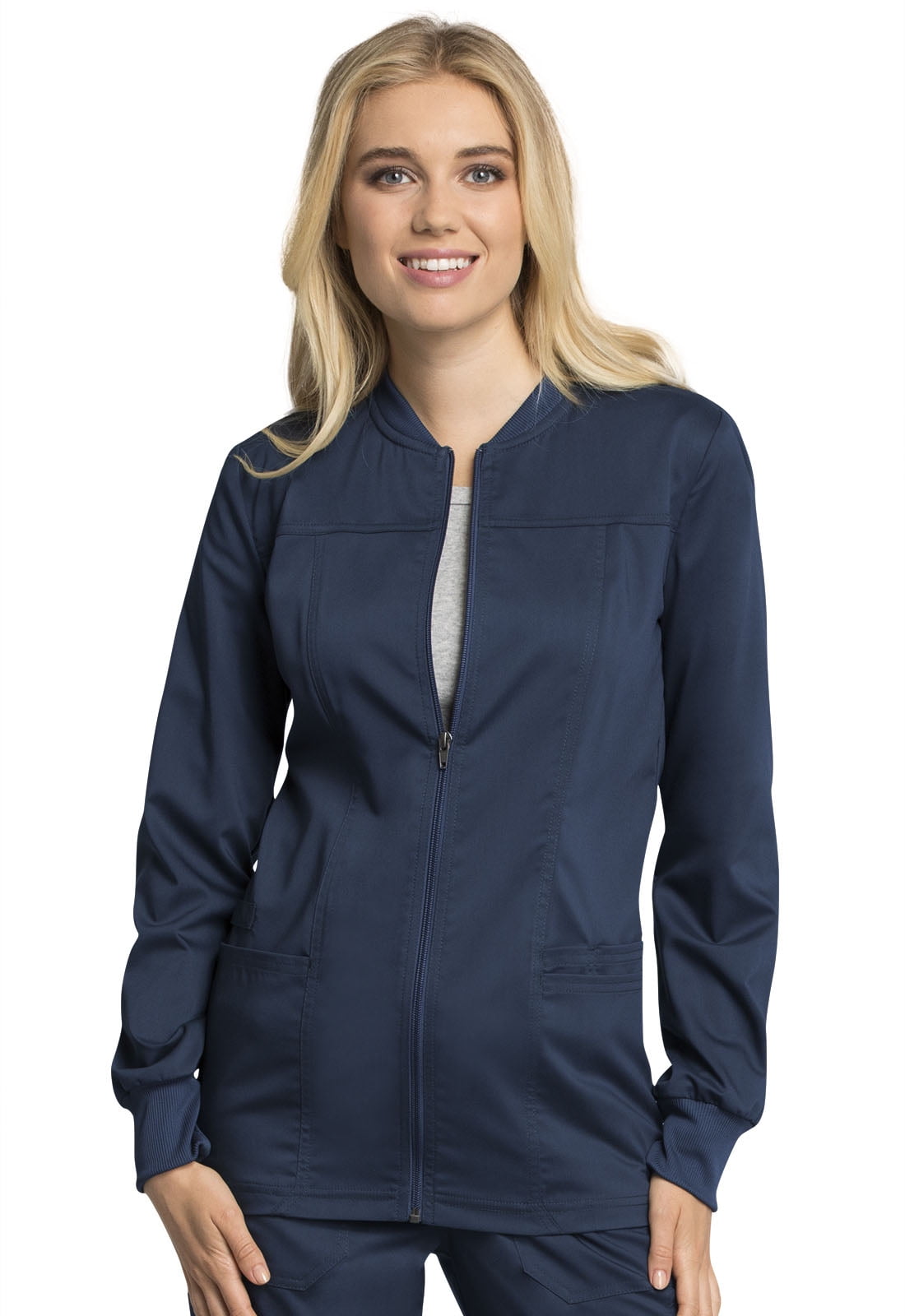 Cherokee Workwear Revolution Tech Women's Warm Up Scrubs Jacket Zip ...