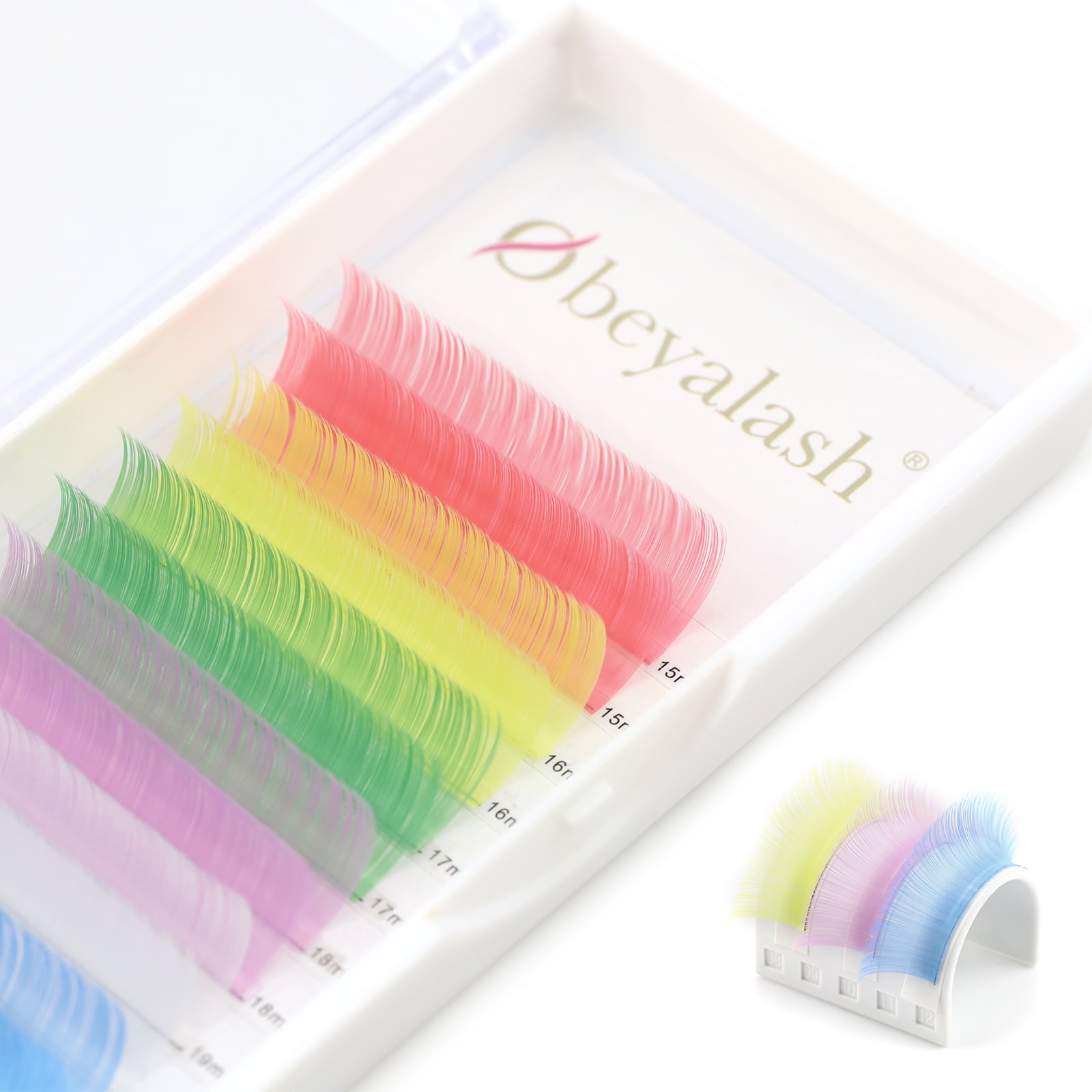 Obeyalash Colored Lash Extensions 0.07 D Curl Eyelash Extension Light ...