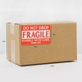 Infi-Touch Red "Fragile Drop Handle with Care Thank You" 2 x 3 Semi ...