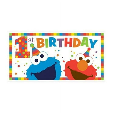 Personalized Sesame Street Elmo Birthday Flag - Walmart.com
