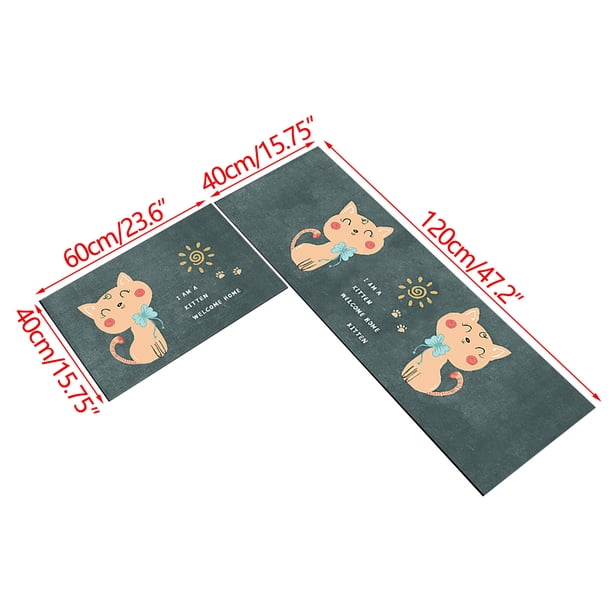 Clearance!hoksml Kitchen Rugs 40X60+40X120cm Set of Kitchen Floor Mats ...