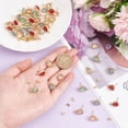 1Box 20Pcs 5 Color Alloy Stud Earring Finding with Resin Rhinestone and ...