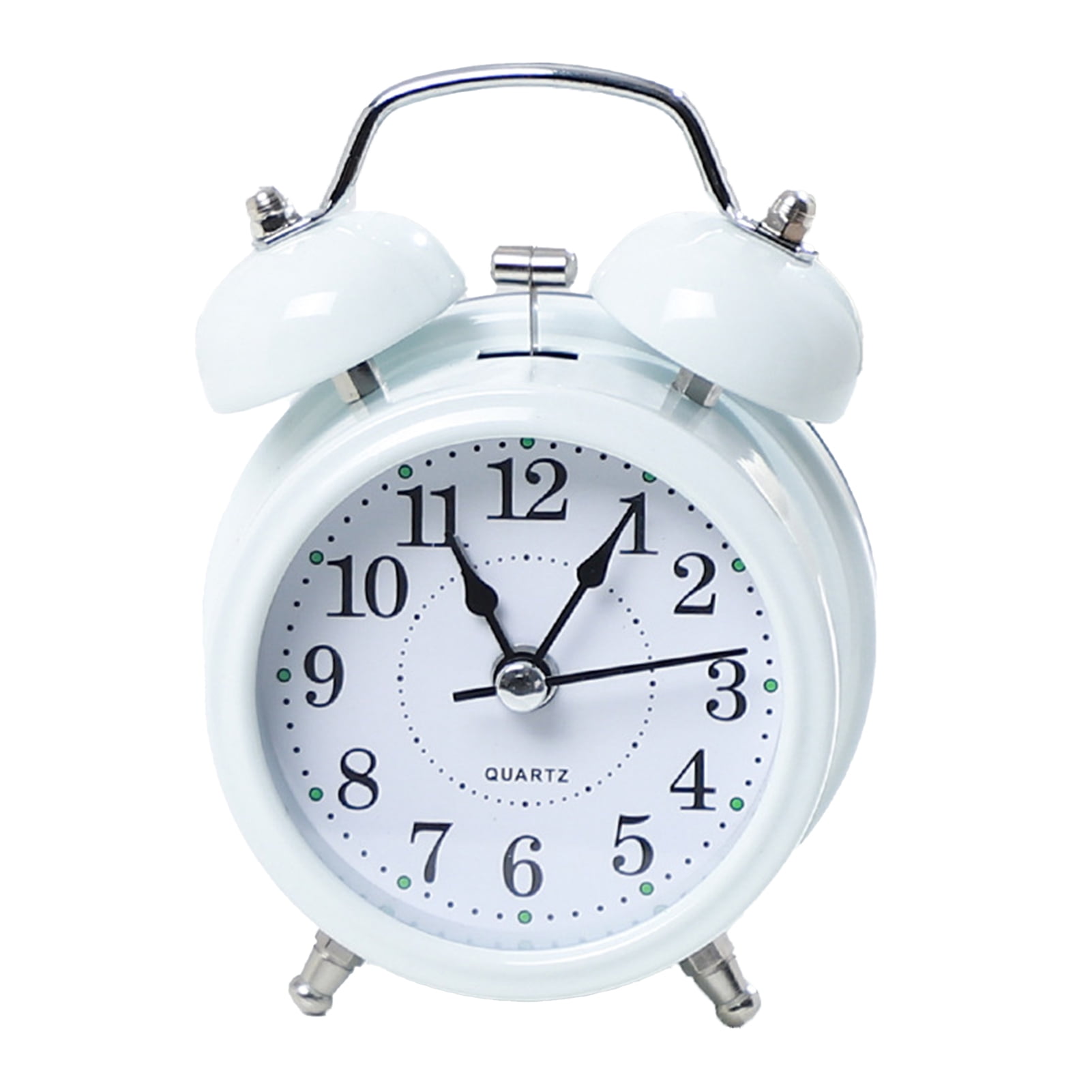 Retro Design Double Bell Alarm Clock - Luminous, Mute Sweeping Movement ...