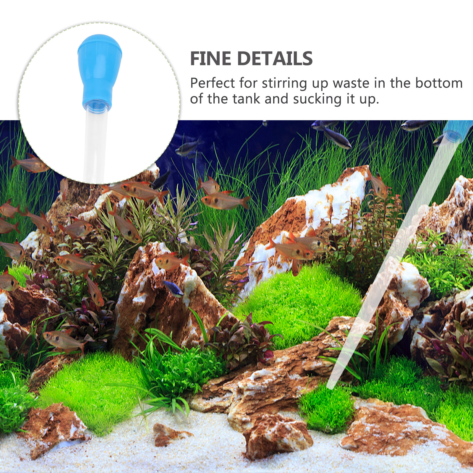 Aquarium Clean Pipette Dropper Fish Tank Cleaner Coral Feeder Manual ...