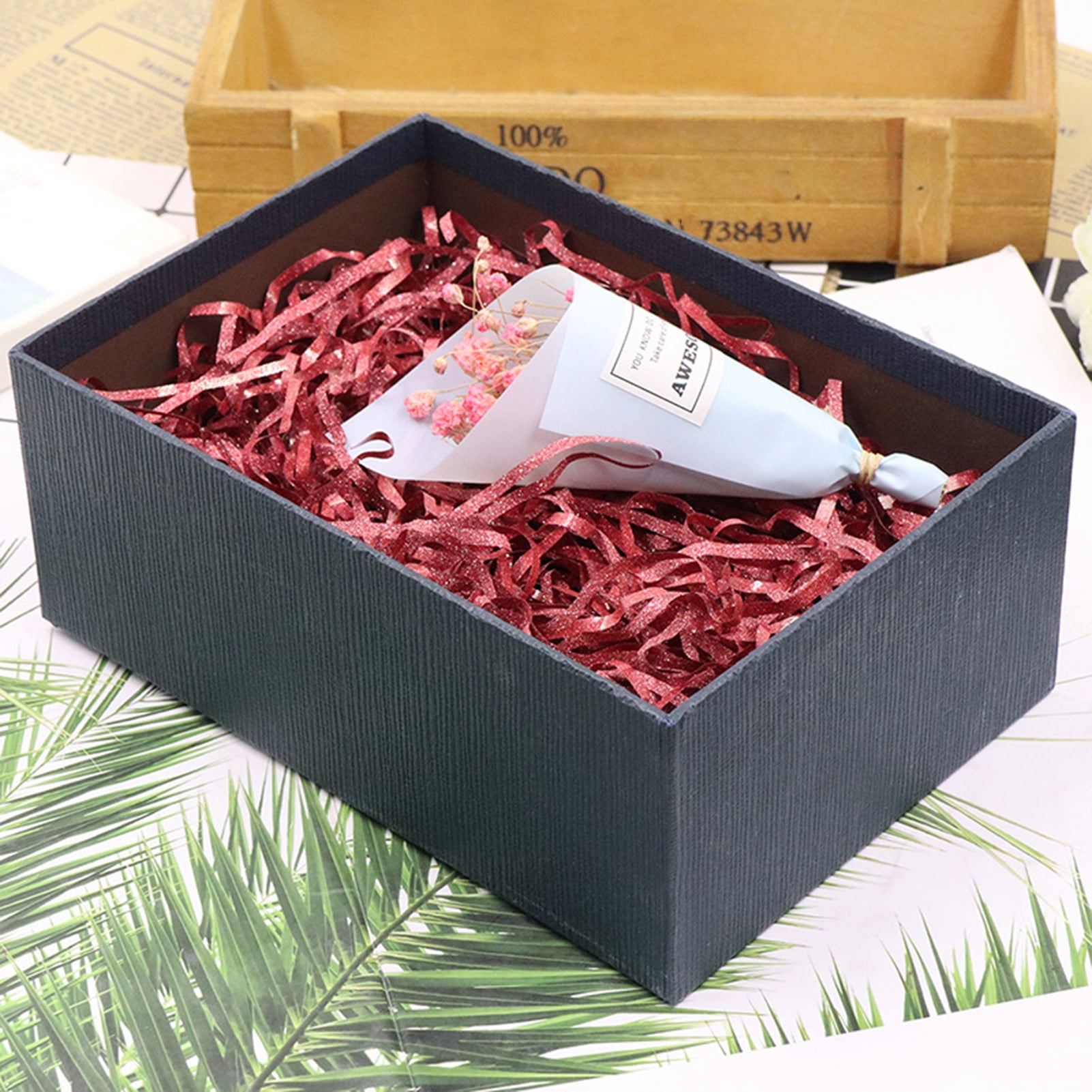 Happy date 50g/Bag Raffia Paper Glitter Decorative-Filler Multi-Colored ...