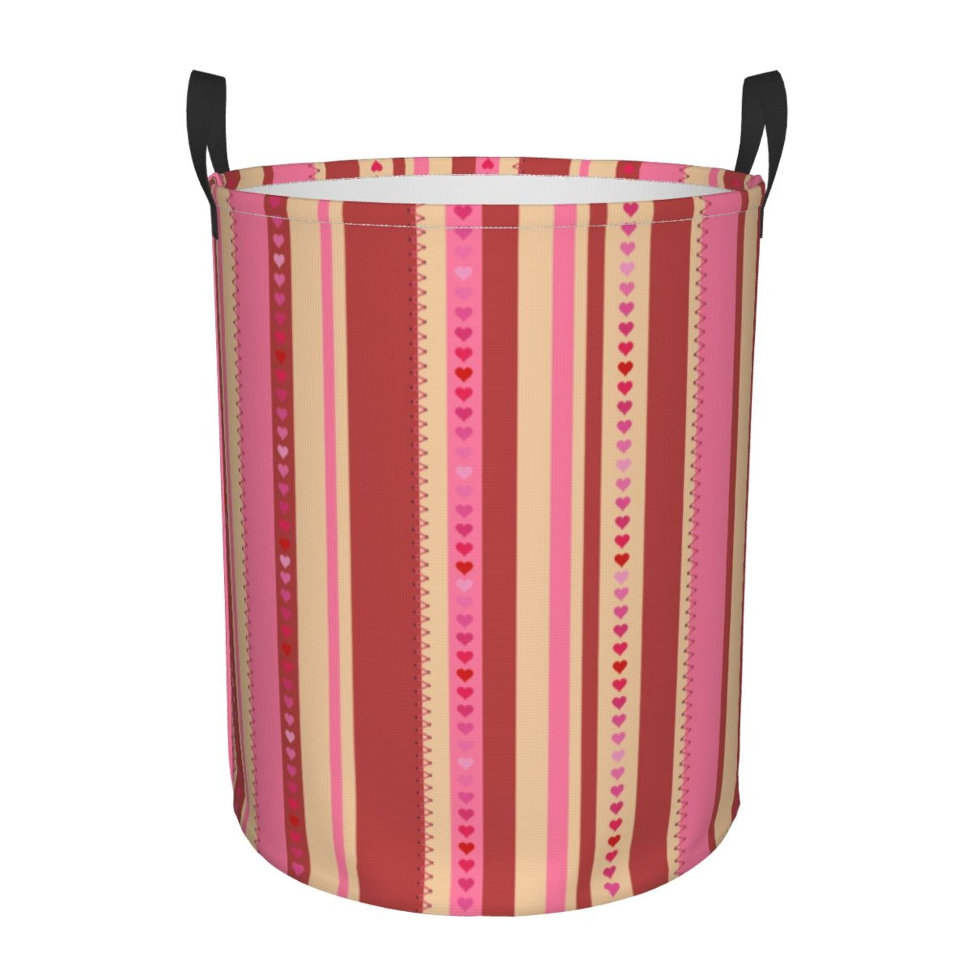 LNWH Laundry Basket, Red Pink Valentine Love Pattern Foldable Laundry ...