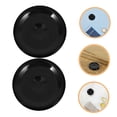 BESTYASH 8Pcs Furniture Coasters Cup Round Black Anti Slid For Office ...