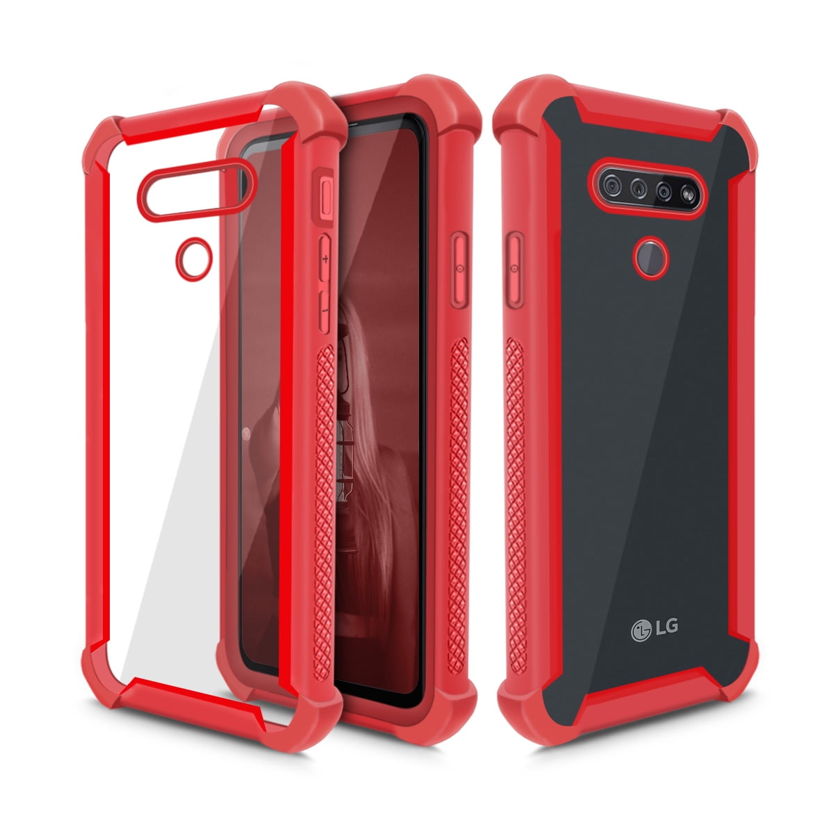 LG K51 Case, LG Q51 Case, Cellularvilla Heavy Duty Transparent 3in1 ...