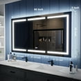 Illusion-B 66"x36" LED Lighted Inset, Bathroom Vanity, Recessed Wall ...
