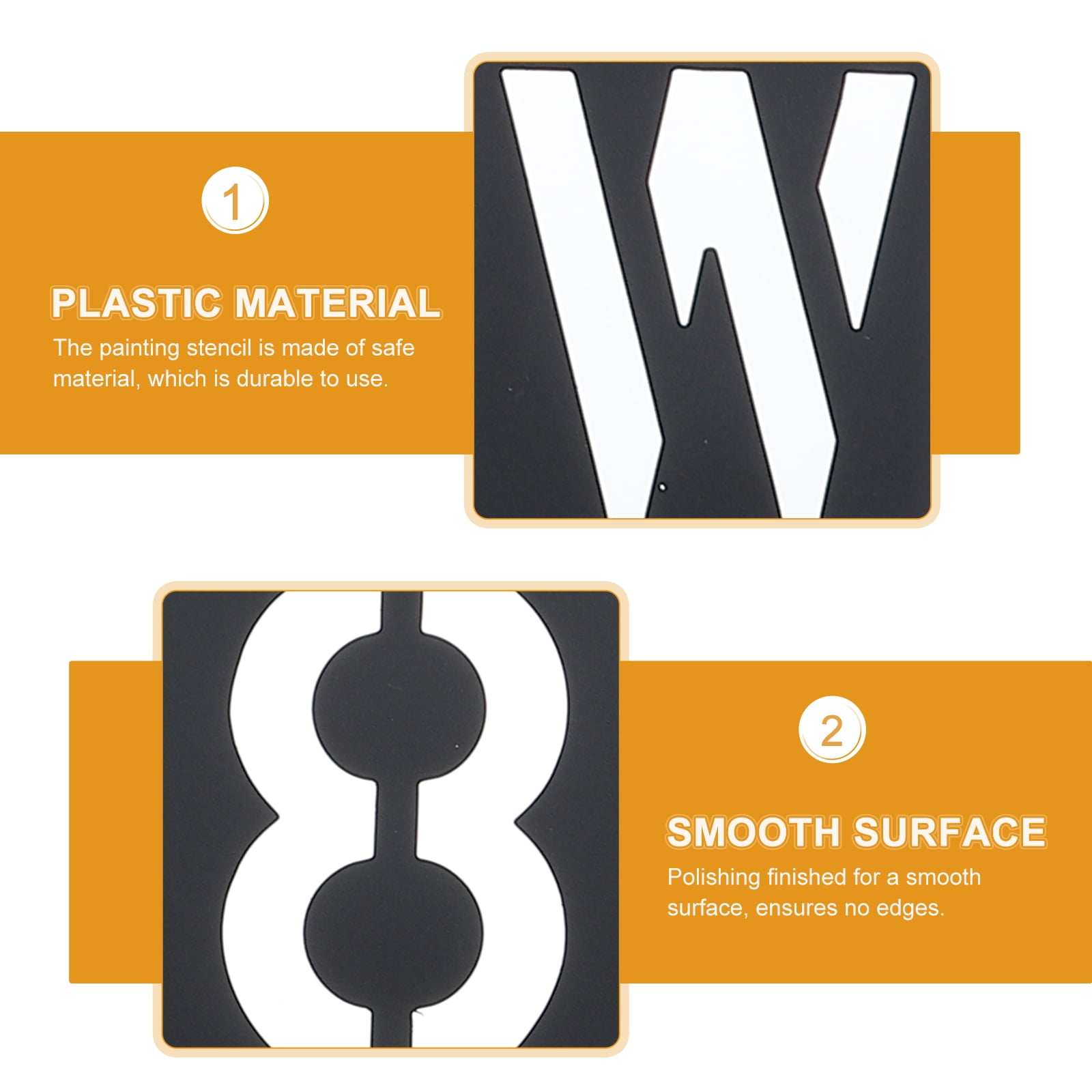 42pcs Letter Number Stencils Alphabet Templates Graffiti Hollowed-out ...