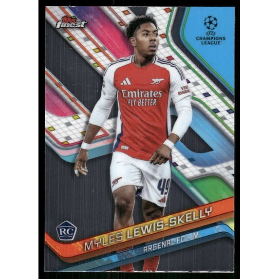 2024-25 FINEST UEFA CLUB COMPETIONS #125 MYLES LEWIS-SKELLY RC ARSENAL ...
