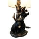 Ebros Climbing Black Bear Cubs Table Lamp Statue Decor With Bear Face ...