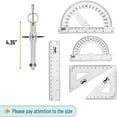 Dsseng Geometry Set with 6 Inch Swing Arm Protractor, Divider, Set ...