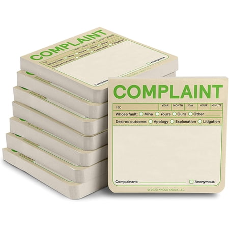 8-Count Knock Knock Complaint Sticky Notes (Pastel Version, 3 x 3 ...