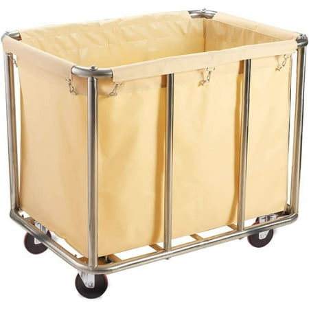 Commercial Rolling Laundry Hampers Cart,400L Large Heavy Tainless Steel ...