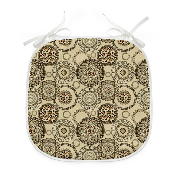 Animal Print Dining Chair Pad, Safari Pattern Cheetah Skin Print Fauna ...