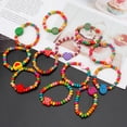 ZPAQI Fashion Stretch Bracelet 12 Pcs/Set Colorful Wooden Bracelet ...