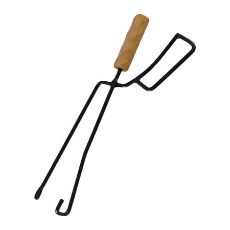 Campfire Tongs, Fireplace Tongs Log Grabber Metal 15 inch High ...