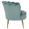 Novogratz Presley Modern Glam Seashell Accent Chair, Teal Velvet - Walmart.com