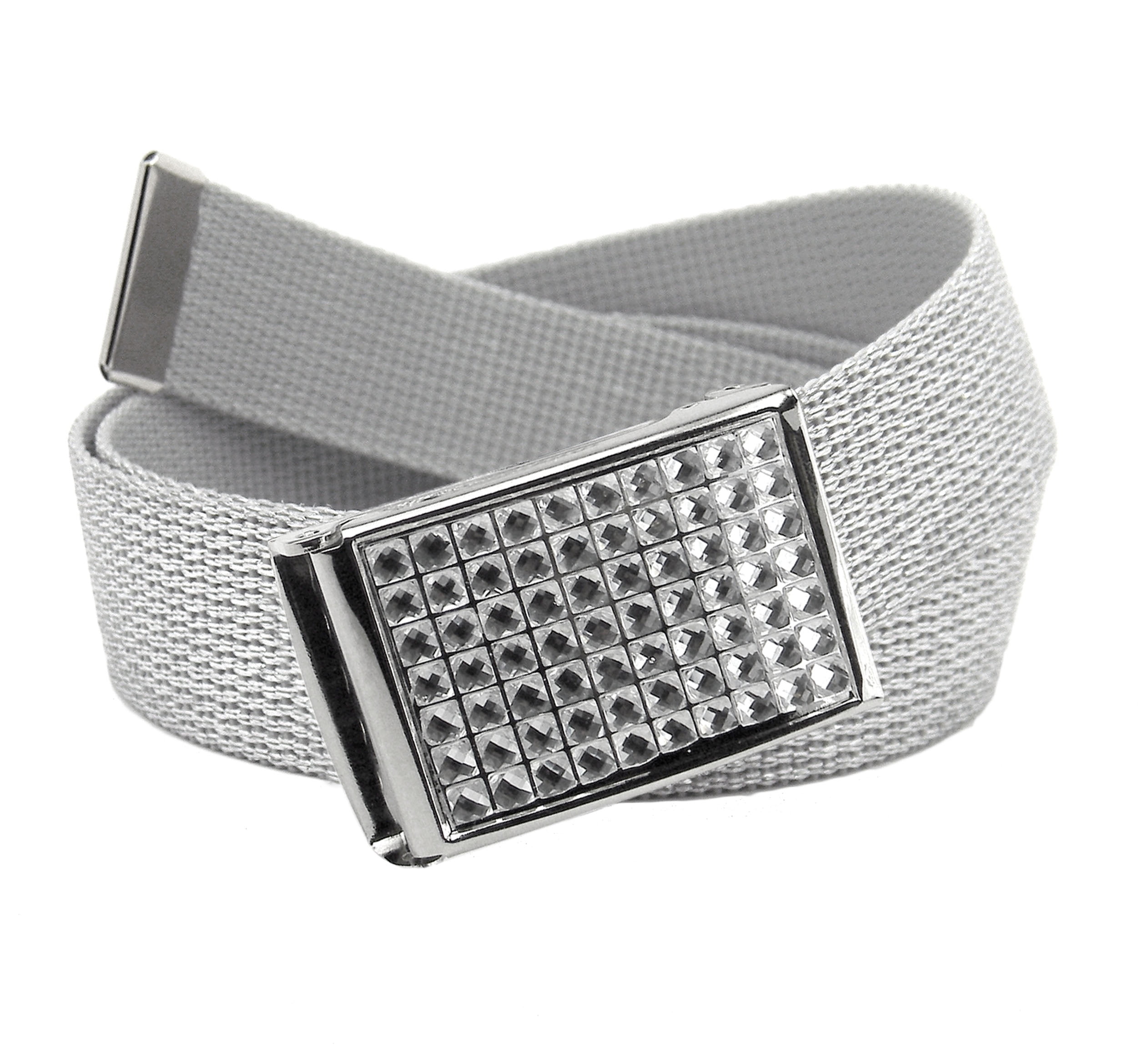 Girls School Uniform Belt Sparkly Crystal Easy Clamp Buckle with Canvas ...