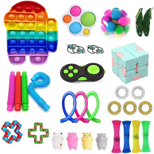 Fidget Pack Toys Set Sensory Simple Dimple Push Pop Bubble Stress Ball Toys - Walmart.ca