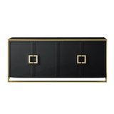 Inspired Home Ulani Sideboard Buffet in Black - Walmart.com