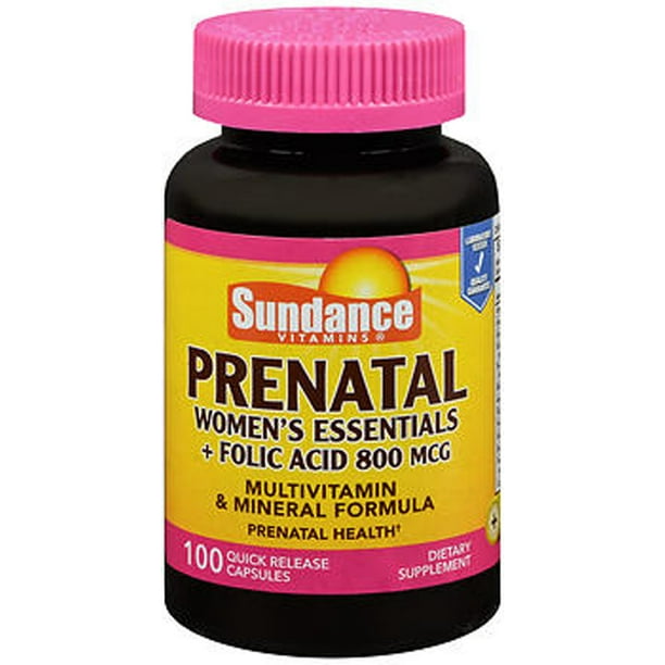 Sundance Prenatal Womens Essentials Folic Acid Capsules 800 Mcg