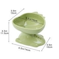 Outoloxit Ergonomic Raised Pet Bowl for Cats and Small Dogs, 350ml ...