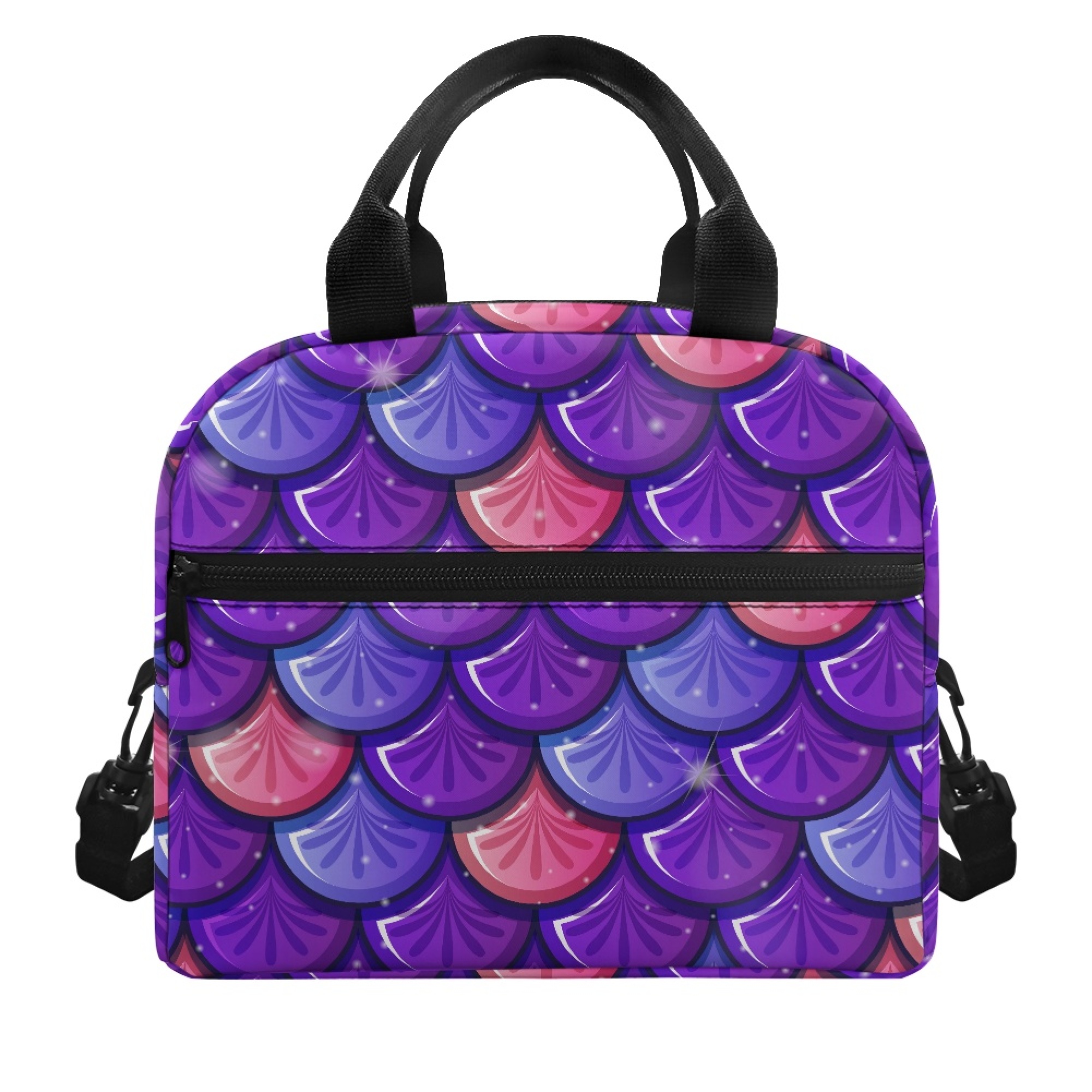 Nyznia Fish Scale Lunch Bag for Women Men Mermaid Waterproof Reusable ...