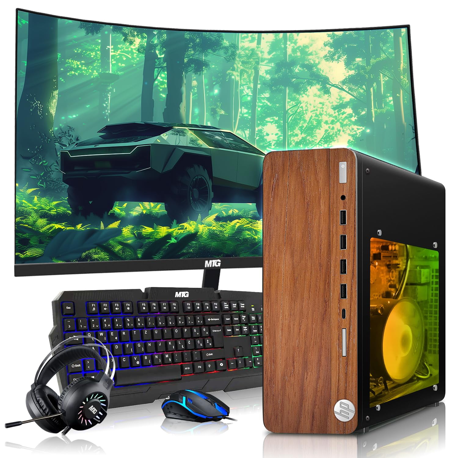 Restored HP Full Dark Gaming PC Desktop Computer – AMD Pro A10-9700,GT ...