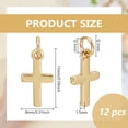 12Pcs Brass Pendants with Jump Ring Real 18K Gold Plated 15x8x1.5mm ...
