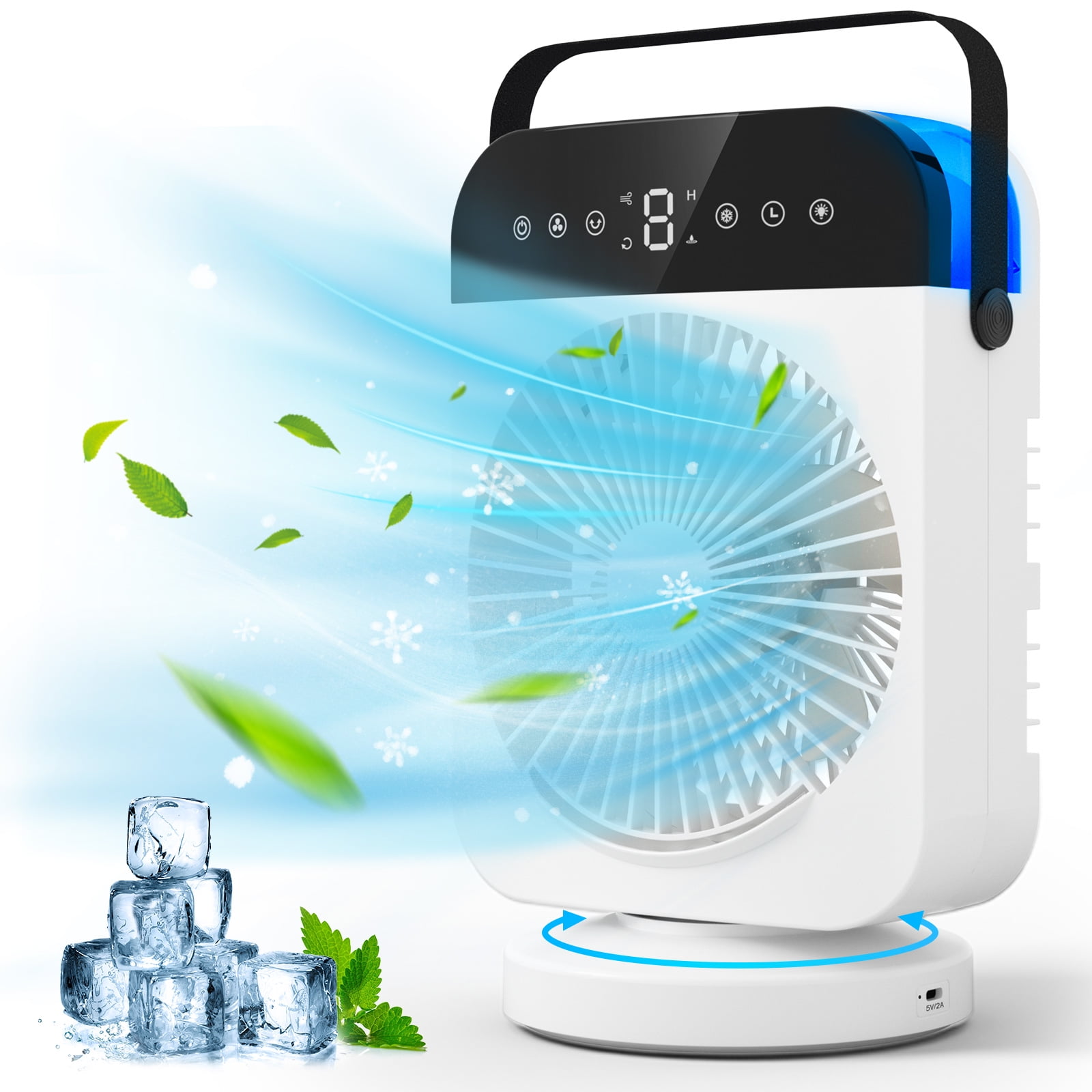 Portable Air Conditioner,Mini Personal Evaporative Air Cooler With 4 ...