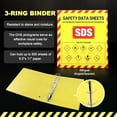 MSDS SDS Binder and Wall Station,Yellow Heavy Duty 3 Inch Material ...