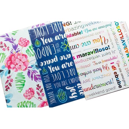 Positive Paper Gift Wrap - Affirmation Wrapping Paper, novelty gift ...