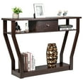 Costway Modern Sofa Accent Table with Drawer Entryway Hallway Hall ...