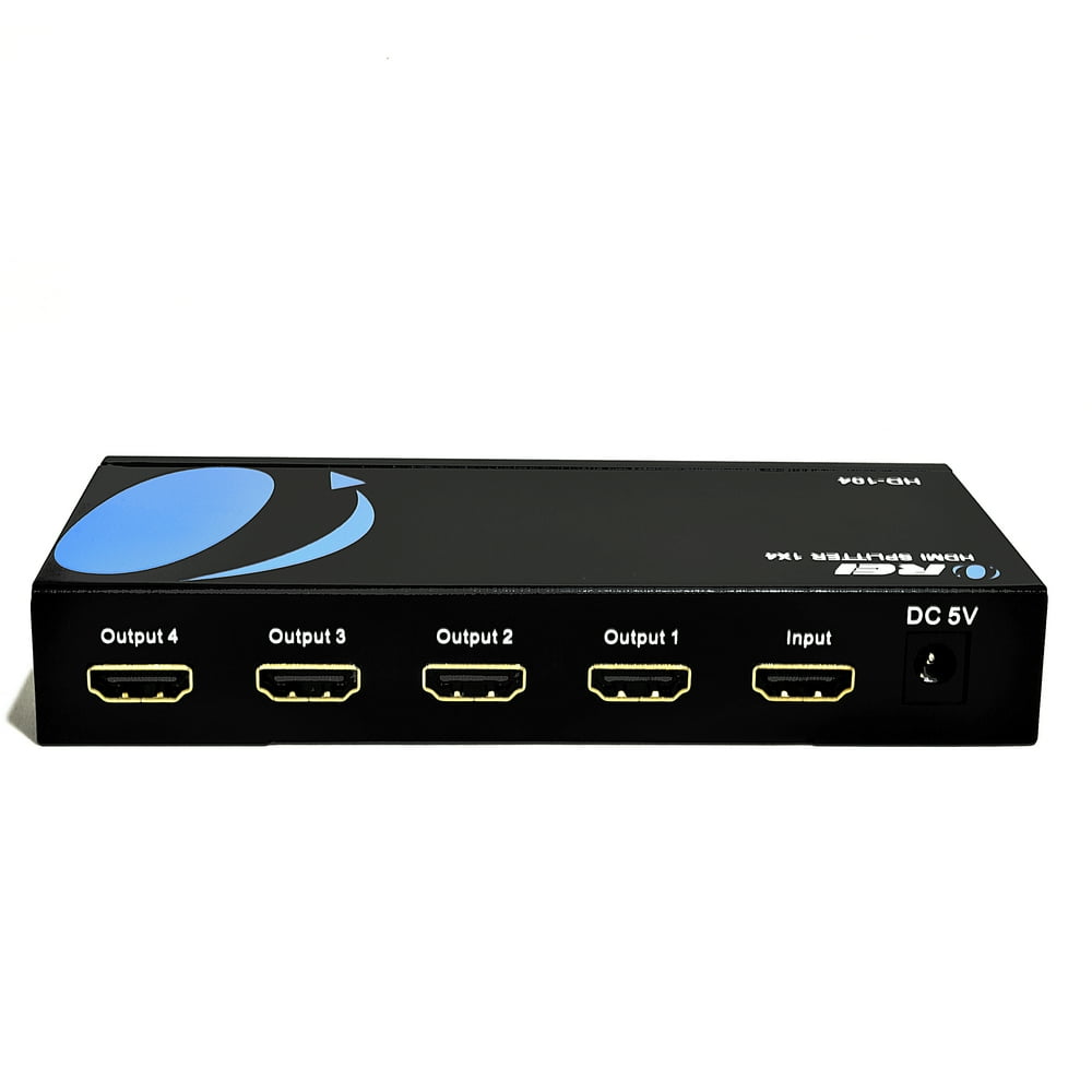 1x4 HDMI Splitter by OREI - 1 Port to 4 HDMI Display Duplicate/Mirror ...