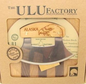Ulu Factory Alaska Ulu Birch Walnut Stripe Wood Chopping Bowl-board ...