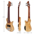 Batking Mini Electric Bass Guitar Travel Ubass 4 String Fretted with ...